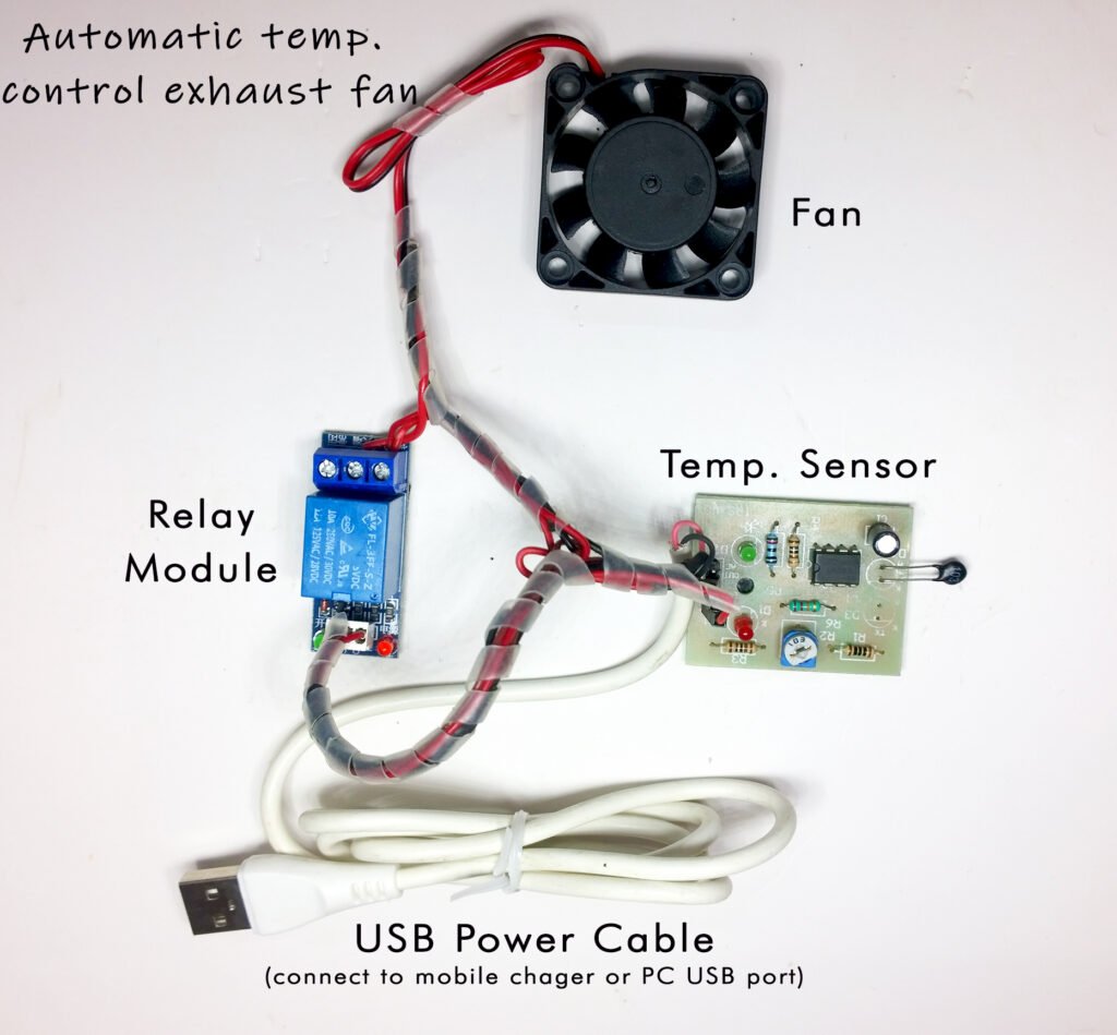 Automatic Temperature Control Exhaust Fan, Ready Kit, 100% Tested