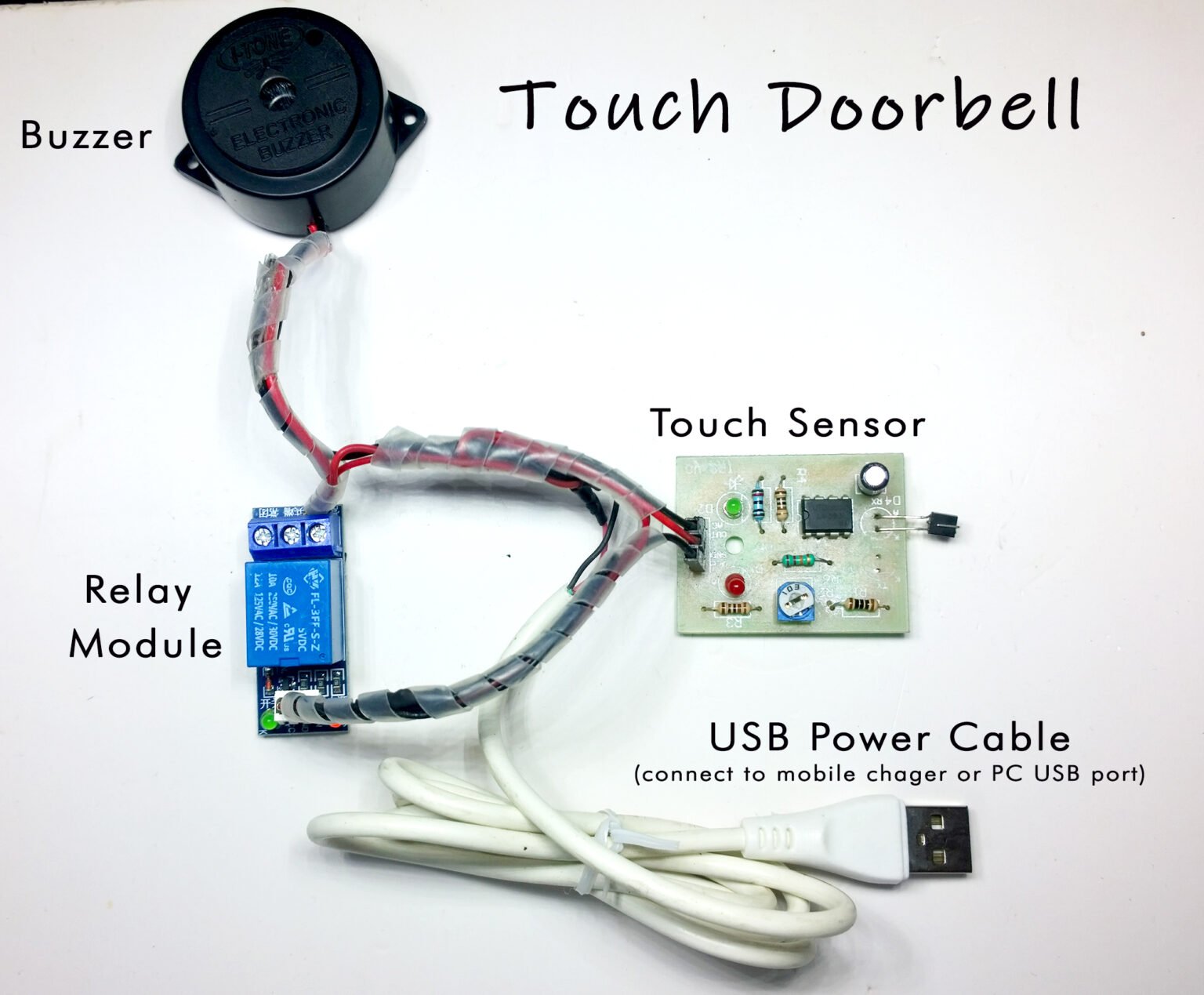 Touch Doorbell, Ready Kit, 100% Tested